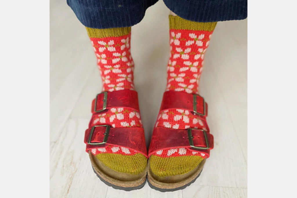 Joyful Colorwork Socks – Fleece & Harmony PEI